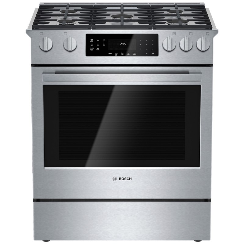 Bosch HGI8054UC 800 Series 30 in. 4.8 cu. ft. Slide-In Gas Range with ...